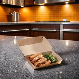 Take-Out Box Hinged With Dome Lid 9X6.50X3 IN Corrugated Cardboard ...