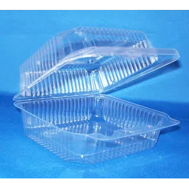 Take-Out Container Hinged Medium (MED) 5X5 IN Clear Square 500/Case ...
