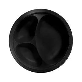 Victoria Bay Plate 10.25 IN 3 Compartment MFPP Black Round 500/Case ...