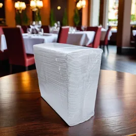 Victoria Bay Dinner Napkins 17X17 IN 4.2X8.6 IN White Virgin Paper 3PLY ...