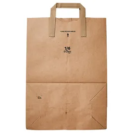 Bag 12X7X17 IN 1/6 BBL Paper 70# Kraft Plain Stock Gusset Flat Sack ...