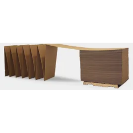 Corrugated Sheet 60X35 IN Kraft Cardboard B/C-Flute 275# Fanfold Scored ...