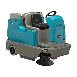 Indoor Outdoor Floor Sweeper 46IN Ride-On Compact 2-Stage HEPA Filter ...
