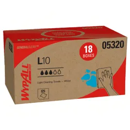 WypAll® L10 General Purpose Wipe 9X10.25 IN 1 White Pop-Up Box Utility ...