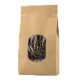 Bag 4.75X2.5X9.5 IN Kraft Paper With Tin Ties Closure Poly-Lined With ...