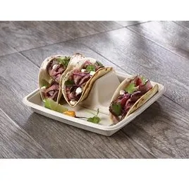 Taco Take-Out Container Insert 4.25X7X2 IN 2 Compartment Pulp Fiber ...