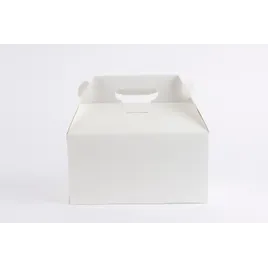 Lunch Take-Out Box Barn 9.5X5X5 IN Paper White Rectangle With Handle ...