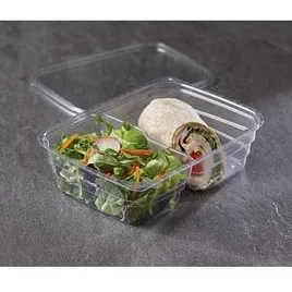 Snack Deli Container Base Medium (MED) 36 OZ 2 Compartment PET Clear ...