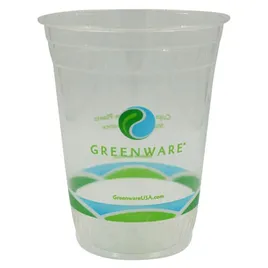 Greenware® Cold Cup 16-18 OZ PLA Clear Stock Print 1000/Case | Imperial Dade