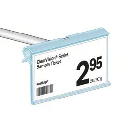 kostklip® ClearVision® Shelf Label Holder 2X1.25 IN T-Wire Swing-Up 10 ...