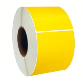 Label 6X4 IN Yellow Wax Coated Paper Adhesive Thermal Transfer Flood ...