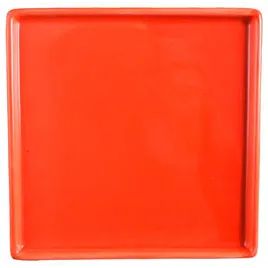 Ventana Collection Plate 5.63X5.63 IN Red Orange Square Flat 36/Case ...