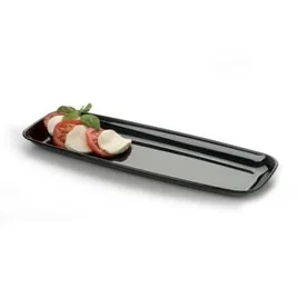 Mozaïk® Serving Tray Base 6.5X17.5X0.88 IN PS Black Rectangle Long 25 ...