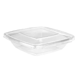 Safe-T-Fresh® Deli Container Hinged With Flat Lid 24 OZ RPET Clear Square 174/Case | Imperial Dade