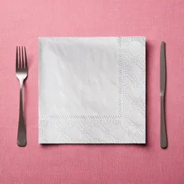 Victoria Bay Beverage Napkins 9.45X9.45 IN White Virgin Paper 2PLY 3000 ...