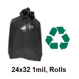 Can Liner 40X46 IN Black Plastic 100/Case | Imperial Dade