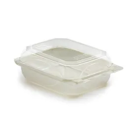 Take-Out Container Hinged 6X8 IN Plastic White 250/Case | Imperial Dade