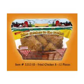 Fried Chicken Bag 13.75X5.5X10 IN 8-12 Piece Plastic Bottom Gusset 500 ...