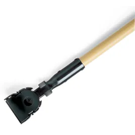 Mop Handle 60IN Natural Black Wood Snap-On Swivel 1/Each | Imperial Dade