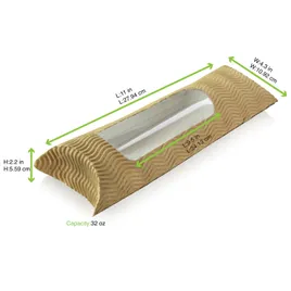 Bakery Box Large (LG) 11X4.3X2.2 IN Paper Kraft Rectangle With Window ...