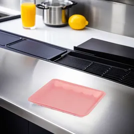 10P Meat Tray 10.75X5.5X1.18 IN Polystyrene Foam Rose 500/Case ...