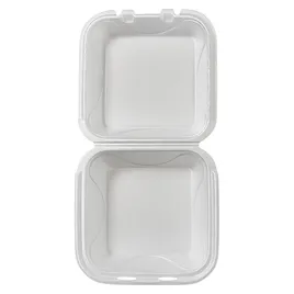 Take-Out Container Hinged 8.1X8.2X3 IN Polystyrene Foam White 200/Case ...