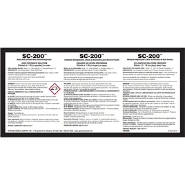 SC-200 Heavy Duty Solvent Based Cleaner/Degreaser Product Label Paper 1 ...