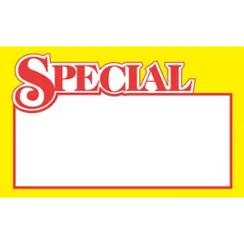 Special Sign 3.5X5.5 IN Yellow Red 100/Pack | Imperial Dade
