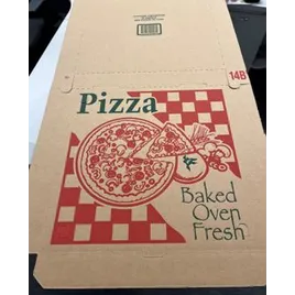 Pizza Box 14X14 IN Corrugated Cardboard Kraft Stock Print 50/Bundle ...