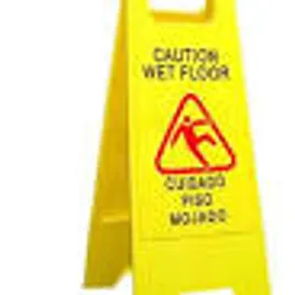 Wet Floor Caution Sign Yellow Plastic Multilingual 1/Each | Imperial Dade