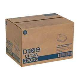Dixie® Ultra Dispenser Napkins 9.9X6.5 IN White Paper 2PLY Interfold ...