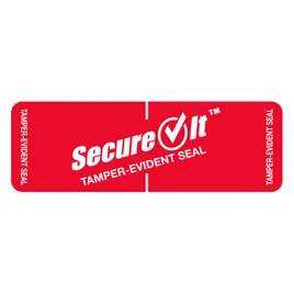 SecureIt Label 1X3 IN Red Rectangle Tamper Evident 500/Pack | Imperial Dade