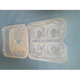 Cupcake Muffin Hinged Container With Dome Lid 6.75X6.75X2.75 IN 4 ...