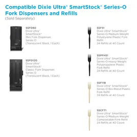 Dixie® Ultra SmartStock® Series-O Fork PP Black Heavy Duty 960/Case ...