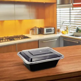 Take-Out Container Base 5X4 IN Plastic Black Rectangle 150/Case ...