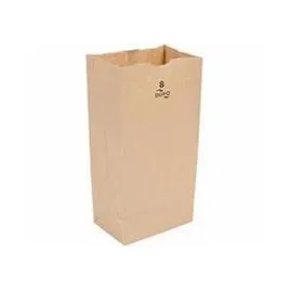 Grocery Bag 6.125X4.167X12.438 IN Paper #8 Brown 500/Case | Imperial Dade