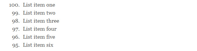 Reverse Ordered Lists In HTML5 Impressive Webs