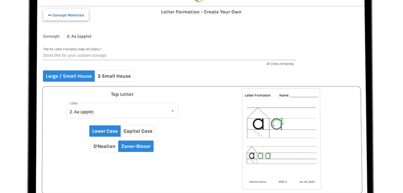 Interactive OG Lesson Planning Application | IMSE