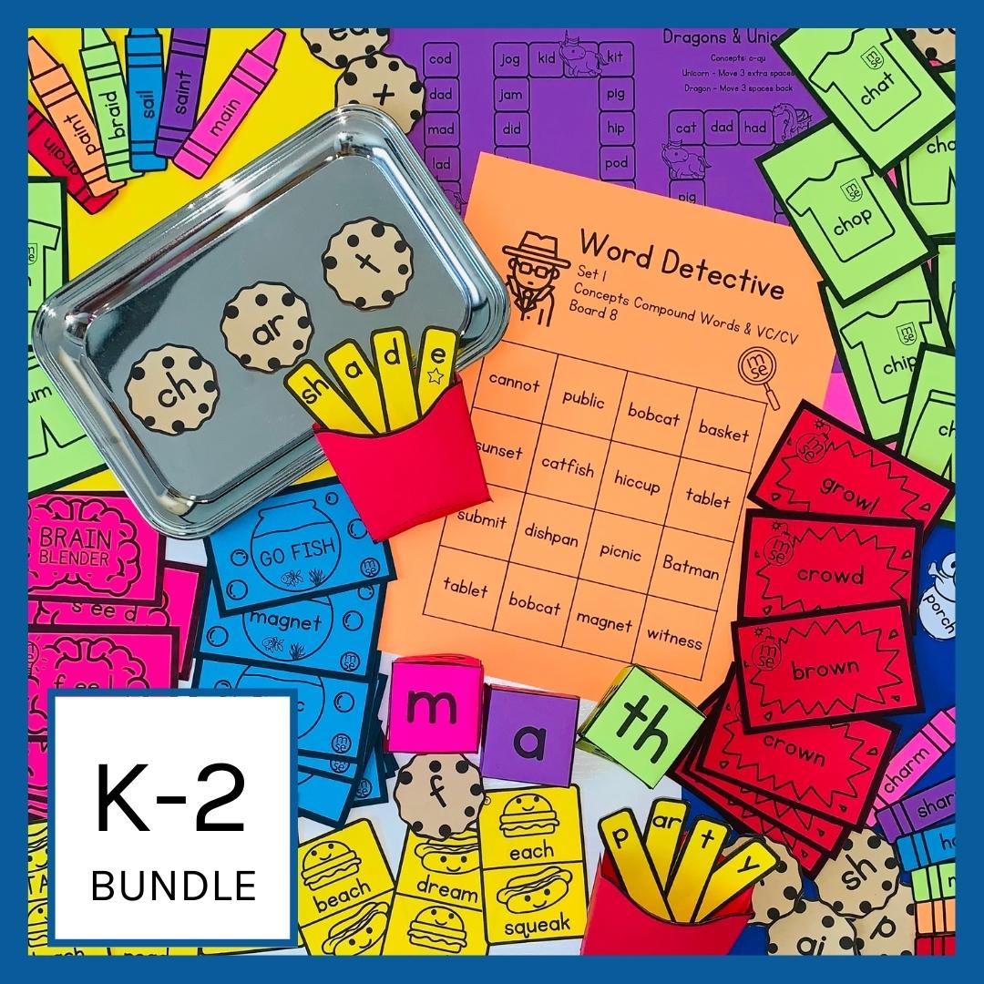 IMSE Orton Gillingham Printable Classroom Activity Set Kindergarten
