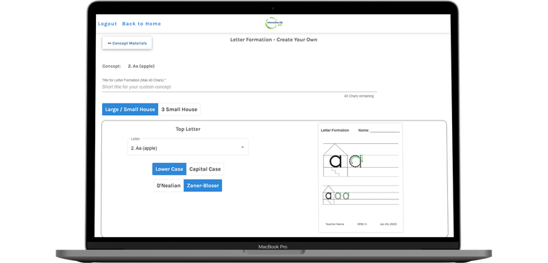 Interactive OG Lesson Planning Application | IMSE