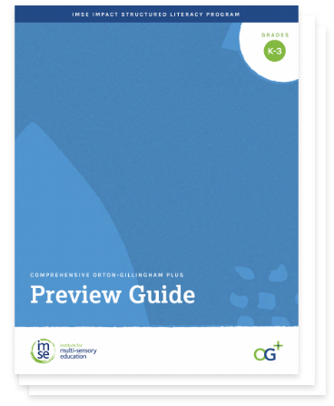 IMSE Impact Structured Literacy Comprehensive OG+ Preview Guide