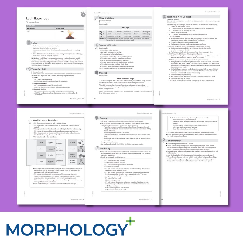 Morphology Plus Teacher Guides - Affixes, Greek, Latin 2023
