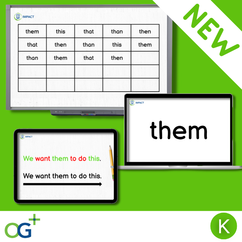 IMSE | OG+ Decodable Fluency Slide Set - Kindergarten