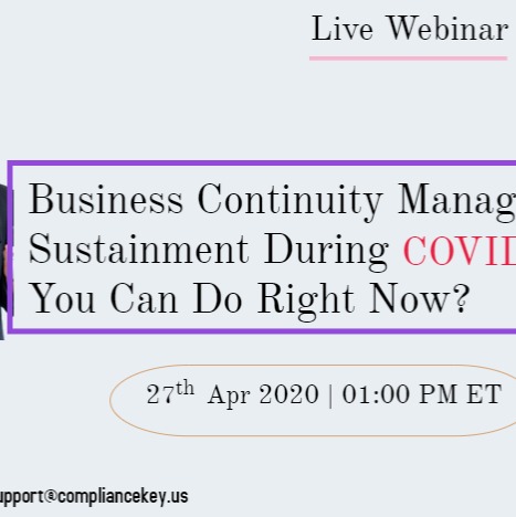 Industry Events - Business Continuity Management Sustainment During ...