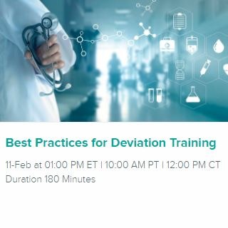 Industry Events - Best Practices for Deviation Training