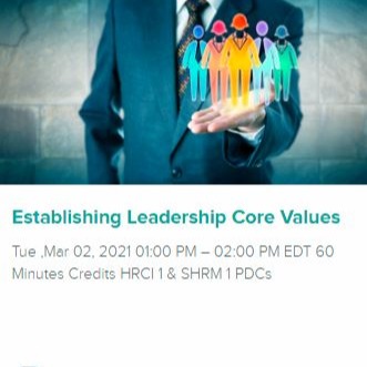Industry Events - Establishing Leadership Core Values