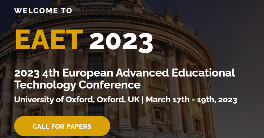 Industry Events - 2023 4th European Advanced Educational Technology Conference (EAET 2023)