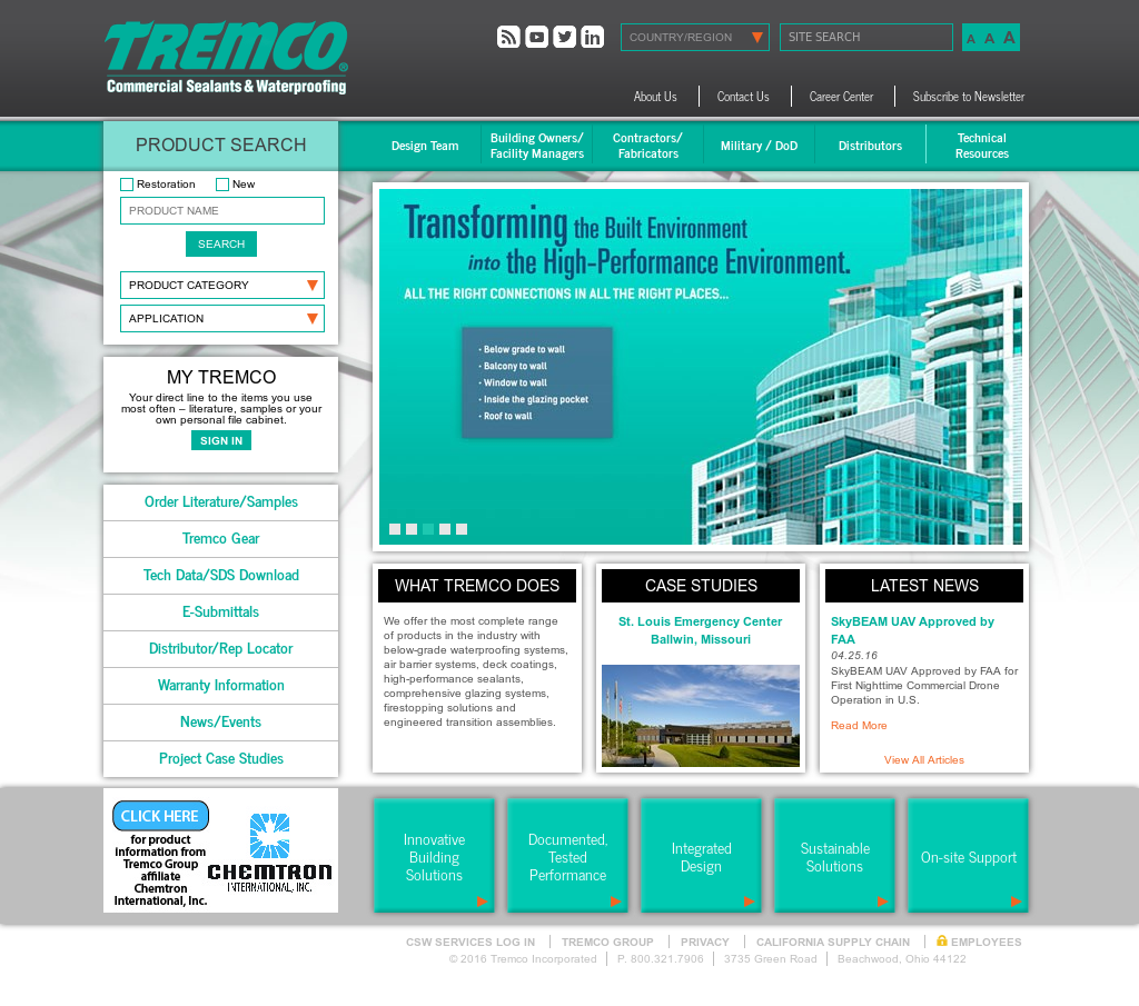Tremco Commercial Sealants & Waterproofing Company Profile - Revenue ...