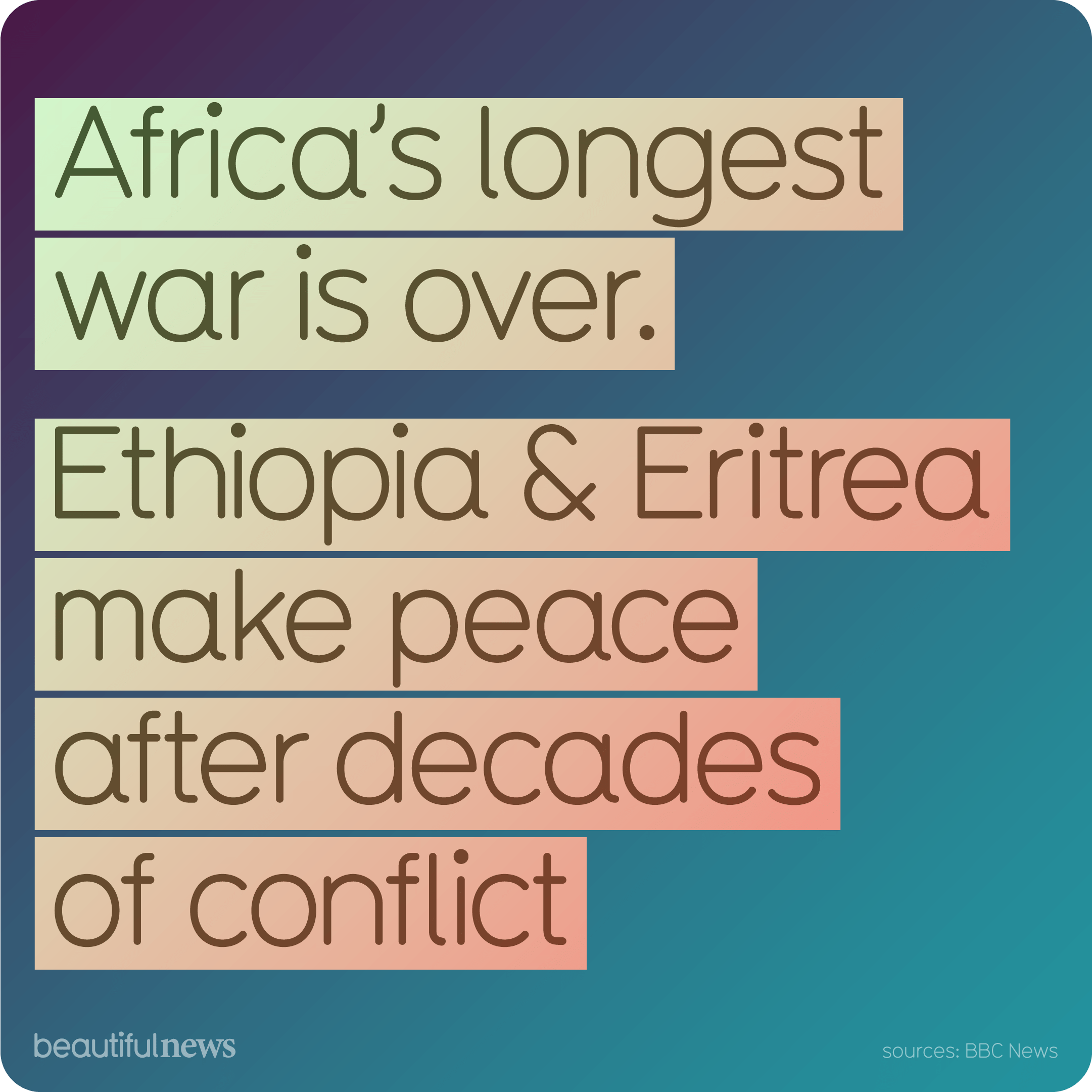 Africa’s Longest War Is Finally Over: Ethiopia and Eritrea Make Peace ...