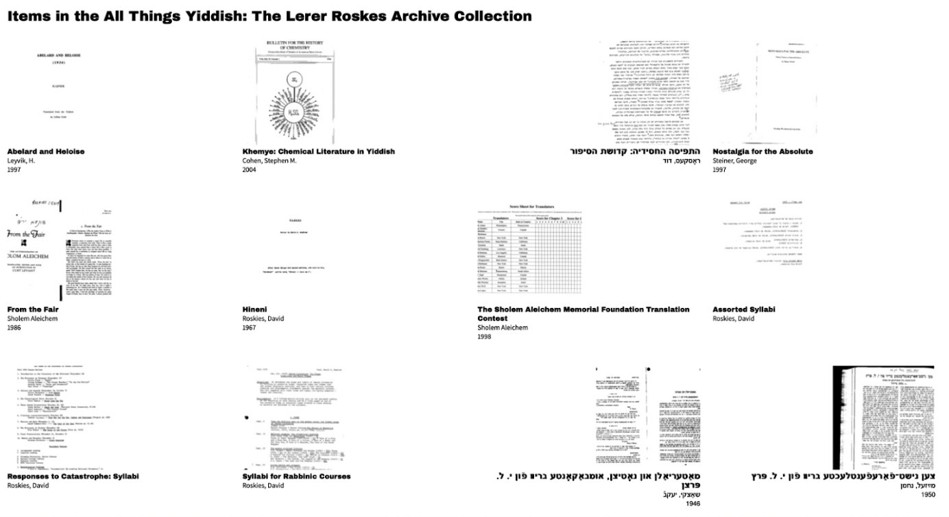The Lerer Roskes Archive: An Overview and an Appraisal | In geveb